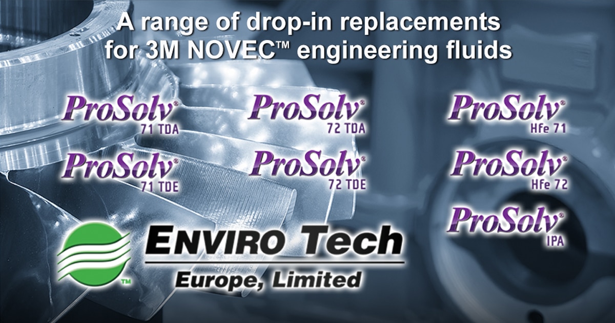 replacements for 3M Novec Solvents from EnviroTech Europe